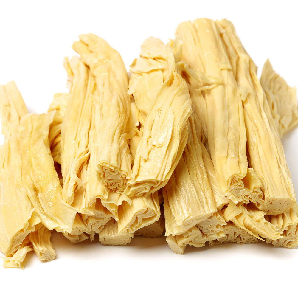 Protein Fiber Bright Yellow Bean Curd Tofu Skin Dried Bean Curd Sticks Carton Packaging - 500g
